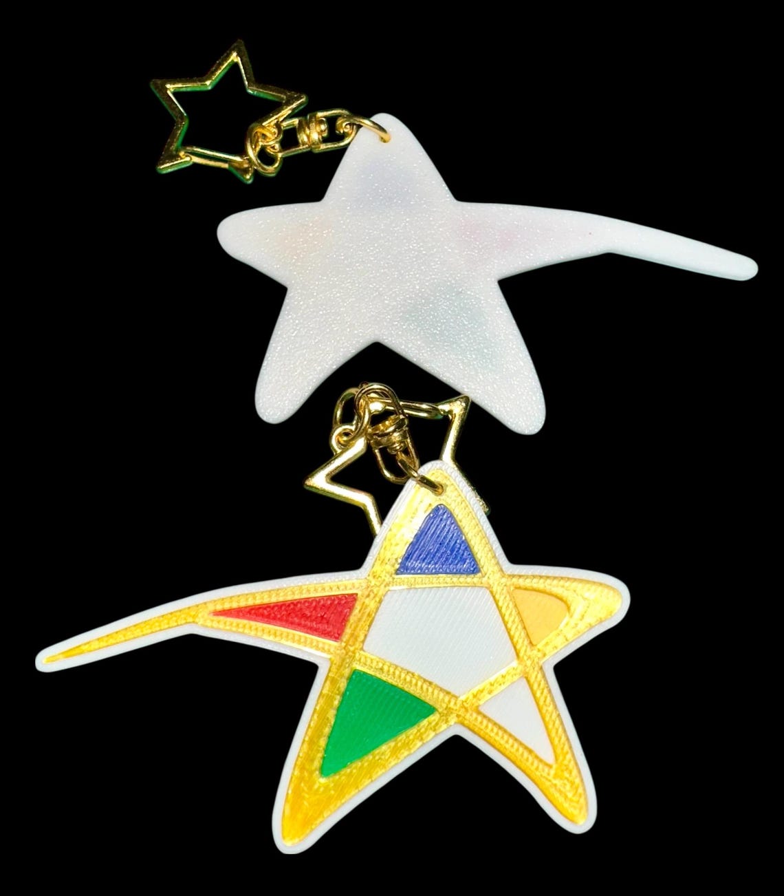OES Star Keychain– Order of the Eastern Star Five-point Star Key Ring ...