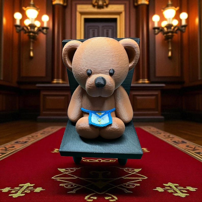 3D Printed Freemason Teddy Bear: Masonic Collectible Keepsake - Etsy