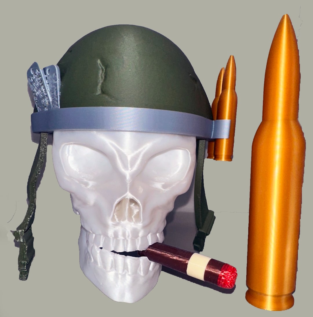3D Printed Military Soldier Skull Gothic Home Decor & Halloween Gift ...
