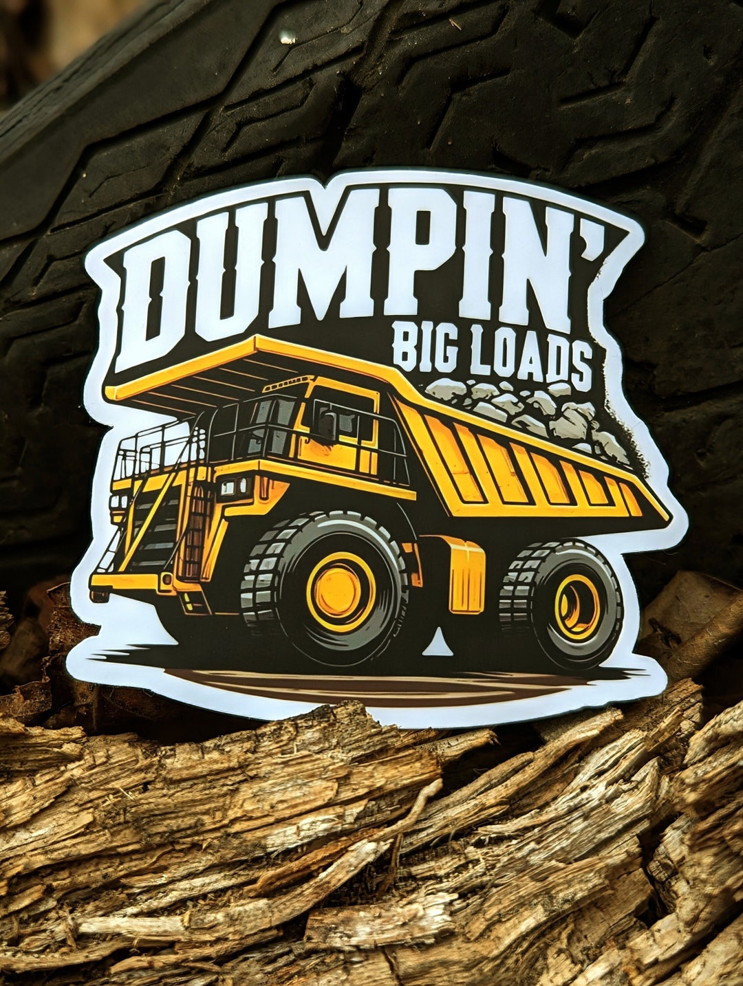 Dumpin' Big Loads, Funny Rock Truck Operator Waterproof Hardhat or ...