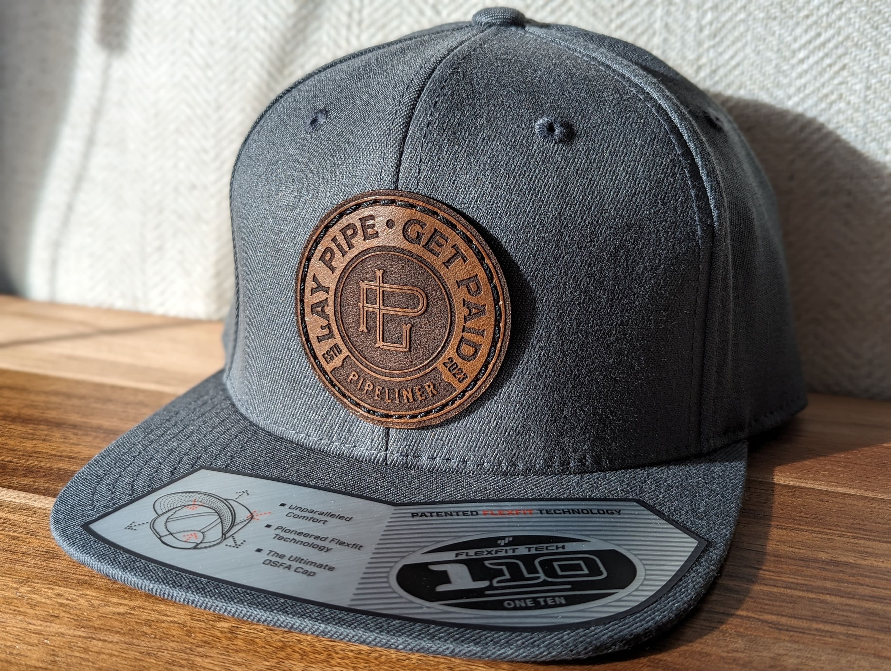 Lay Pipe Get Paid, Hand Stained and Stitched Leather Patch Pipeliner ...