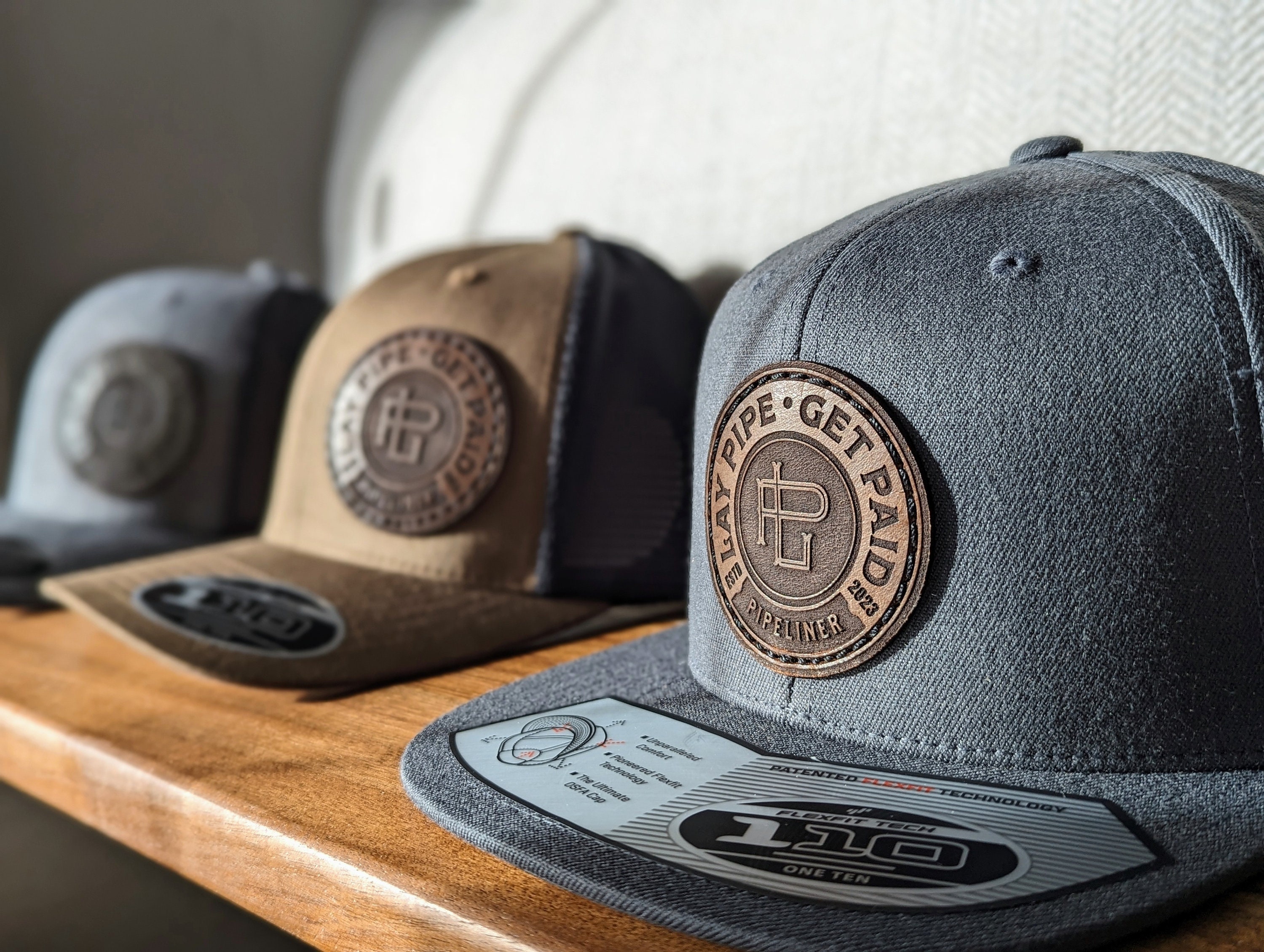 Lay Pipe Get Paid, Hand Stained and Stitched Leather Patch Pipeliner ...