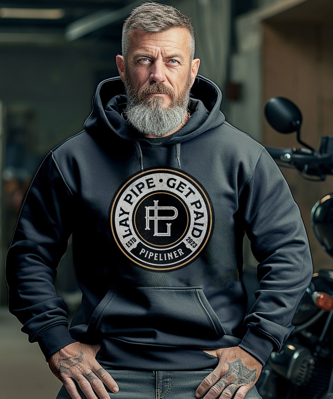 Pipeliner Hoodie, Lay Pipe Get Paid, Funny Pipeline Worker Sweater, Oil ...