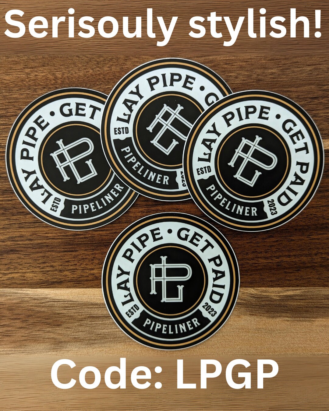 Funny Blue Collar Pipeliner Hard Hat Sticker Packs for Construction ...