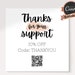 Thank You Card With QR Code Template | Editable QR Code | Thank You ...