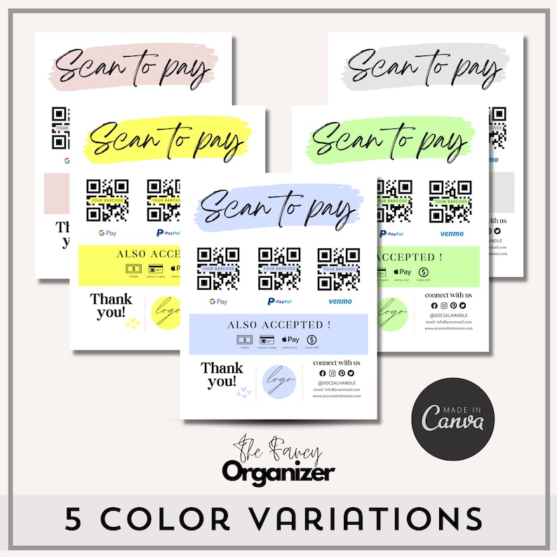 Scan to Pay Template Business Payment Methods Digital Payments Template ...