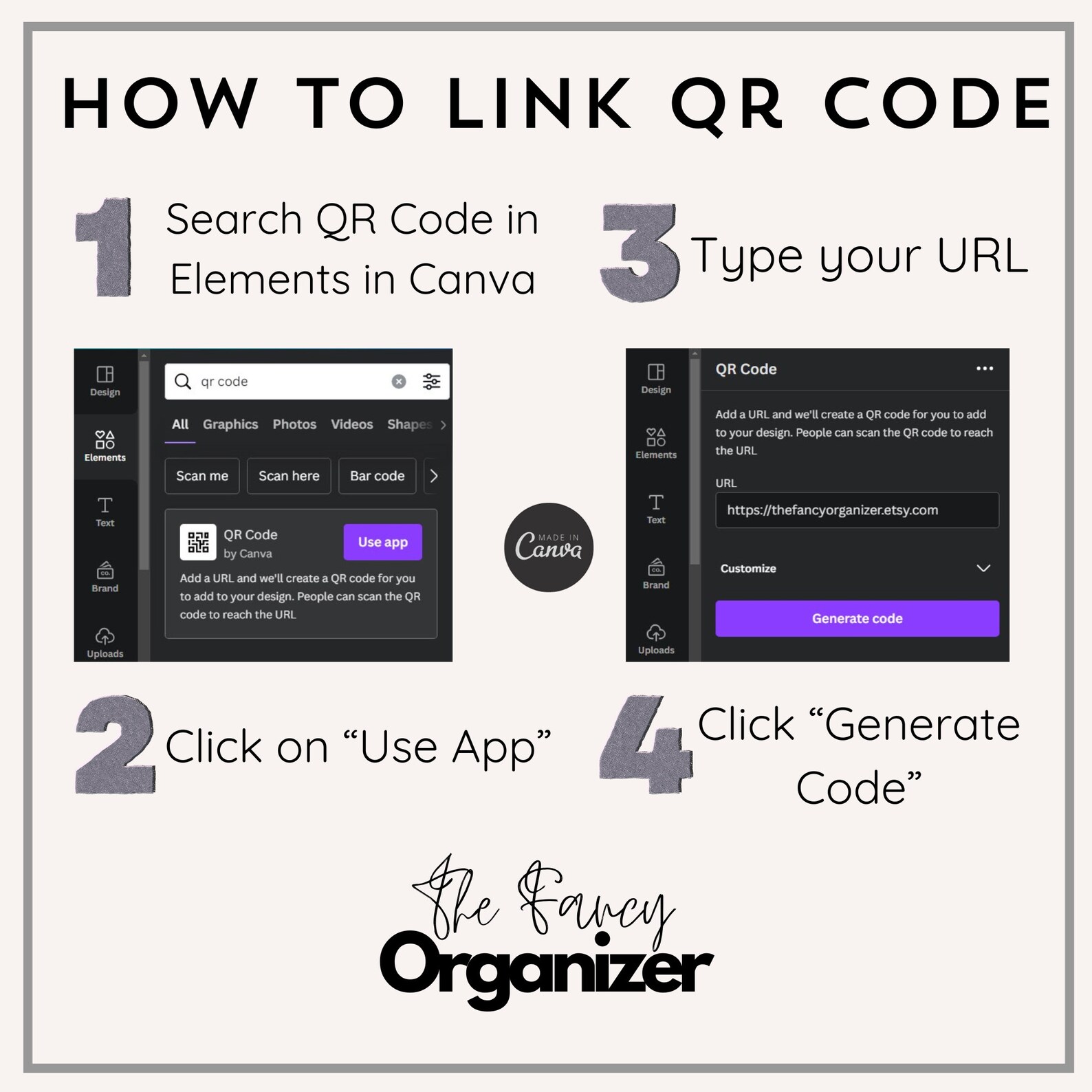 Thank You Card With QR Code Template | Editable QR Code | Thank You ...