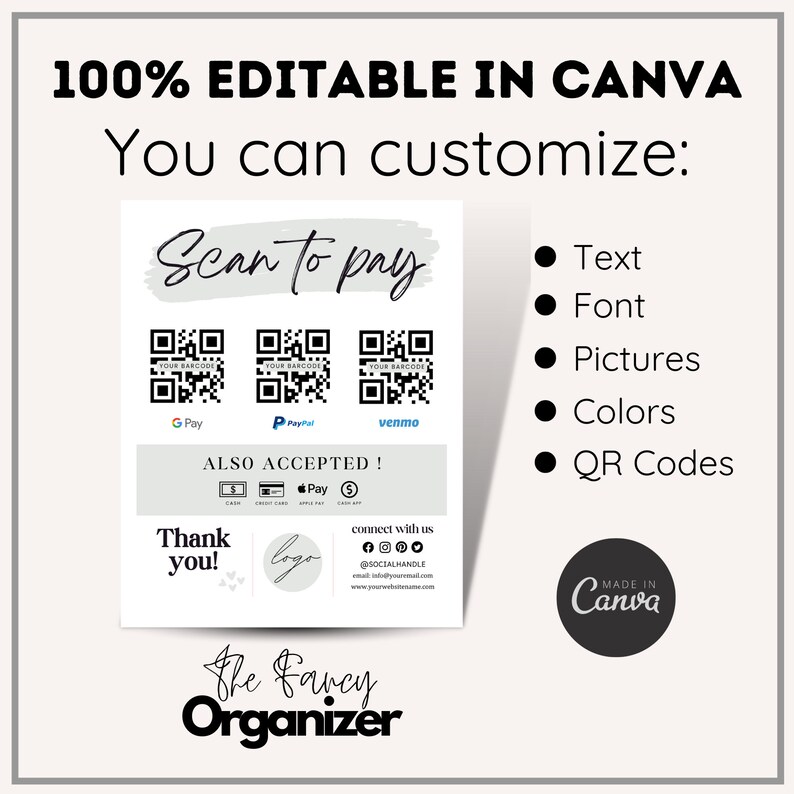 Scan to Pay Template Business Payment Methods Digital Payments Template ...