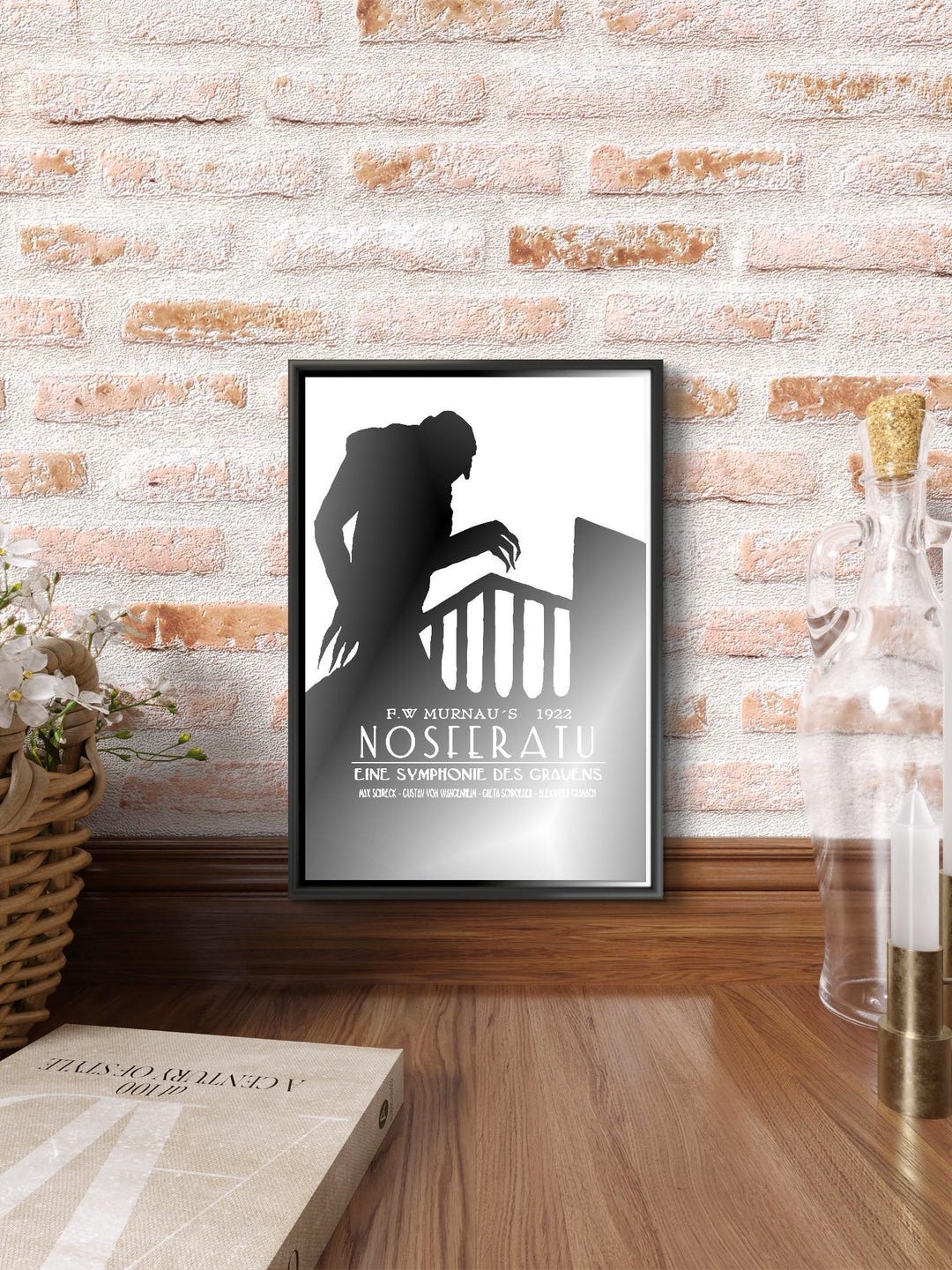 Nosferatu 1922 Movie Poster Silver Metallic Foile Print A4 No Frame ...