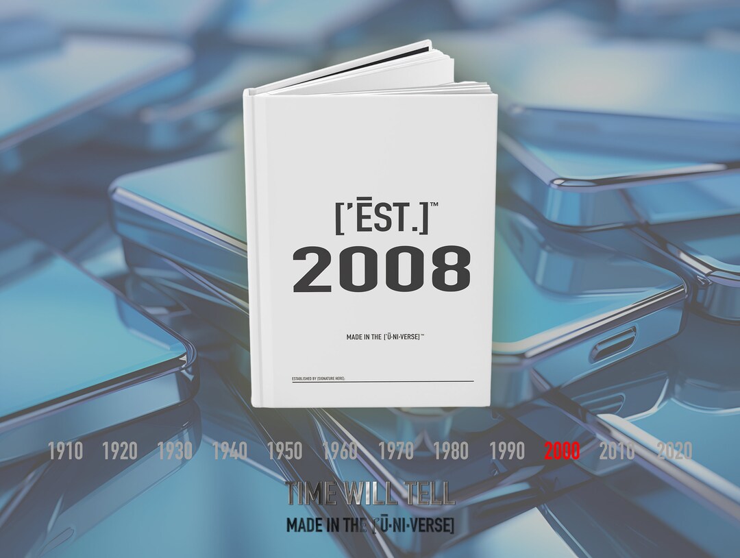 Customizable Journal 2008, Personalized Historic Diary, Est. 2008 ...