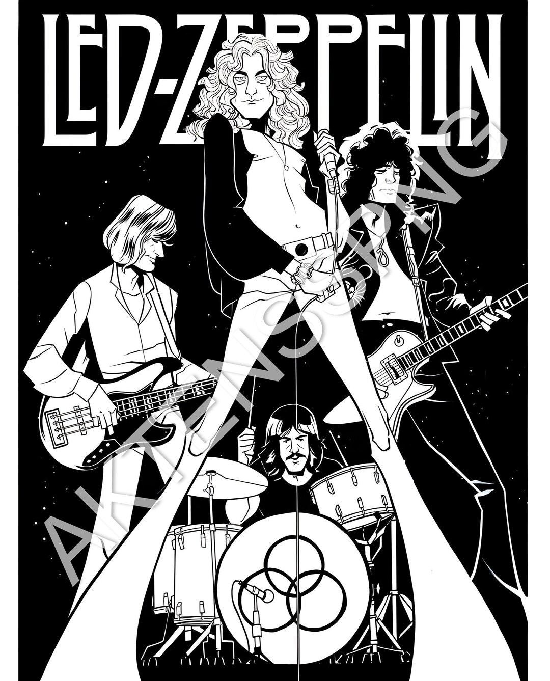 Led Zeppelin PNG I Led Zeppelin Art I Led Zeppelin Arts Prints - Etsy