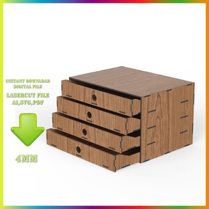Box With Drawer SVG, Drawer Box Laser Cut File, Laser Cut SVG ...