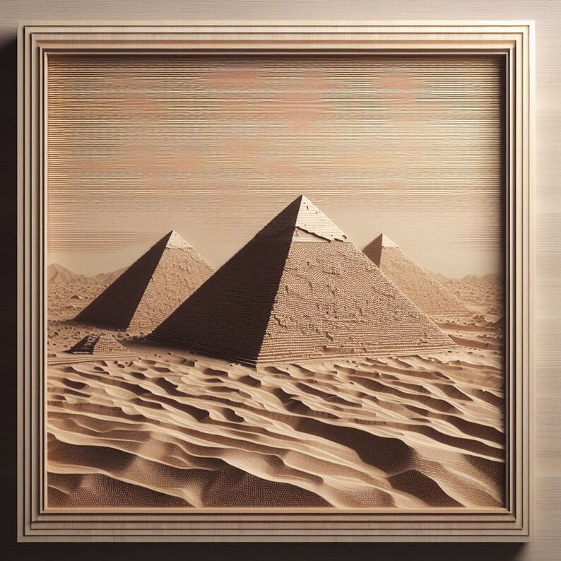 6 Packs Pyramids PNG Laser Engraving Templates, 3d Illusion, Laserburn ...