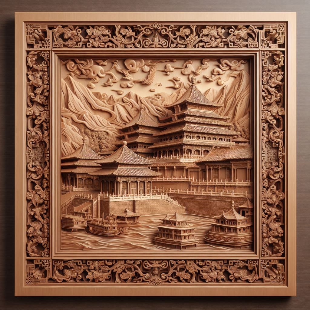 Japan City Views PNG Laser Engraving Templates, 3d Illusion, Laserburn ...
