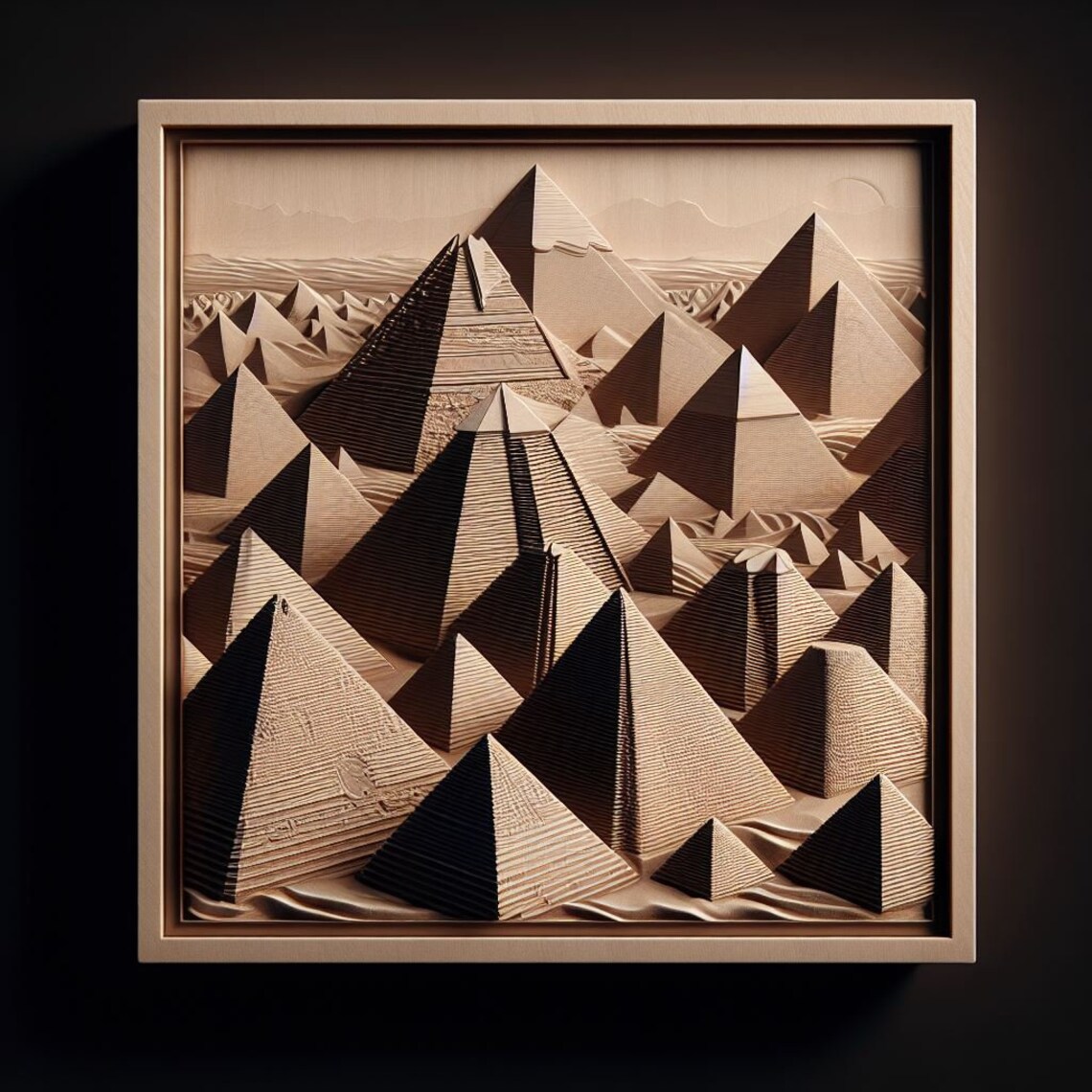 6 Packs Pyramids PNG Laser Engraving Templates, 3d Illusion, Laserburn ...