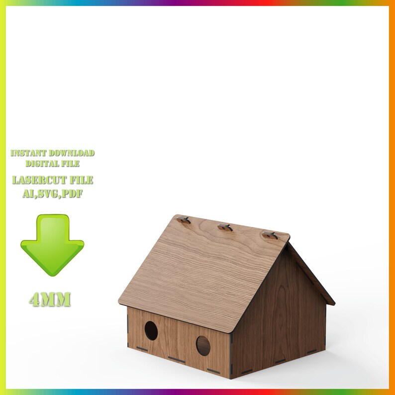 Bird House SVG, Bird House Laser Cut File, Bird Feeder Plan, Birdhouse ...