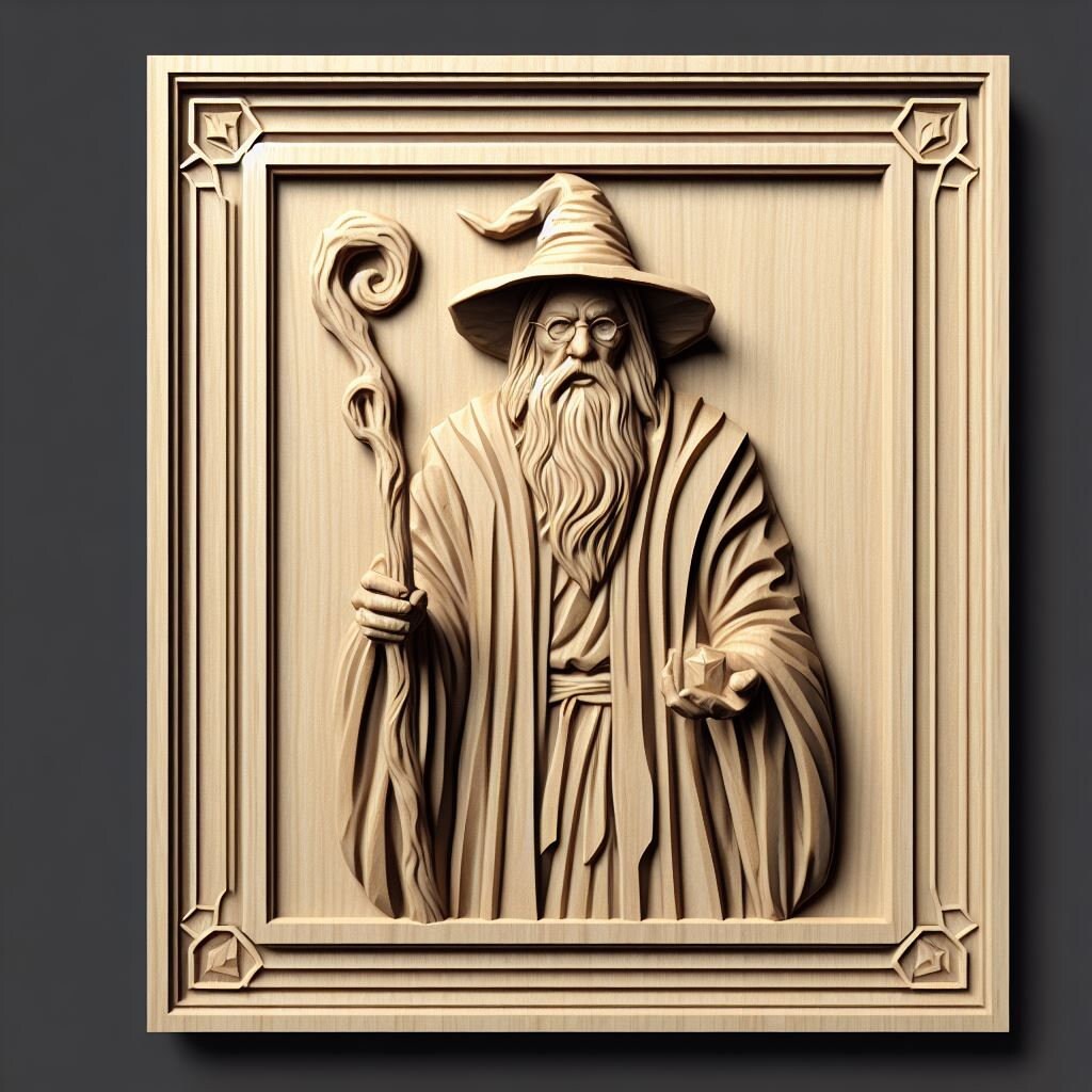 10 Packs Elder Wizards PNG Laser Engraving Templates, 3d Illusion ...