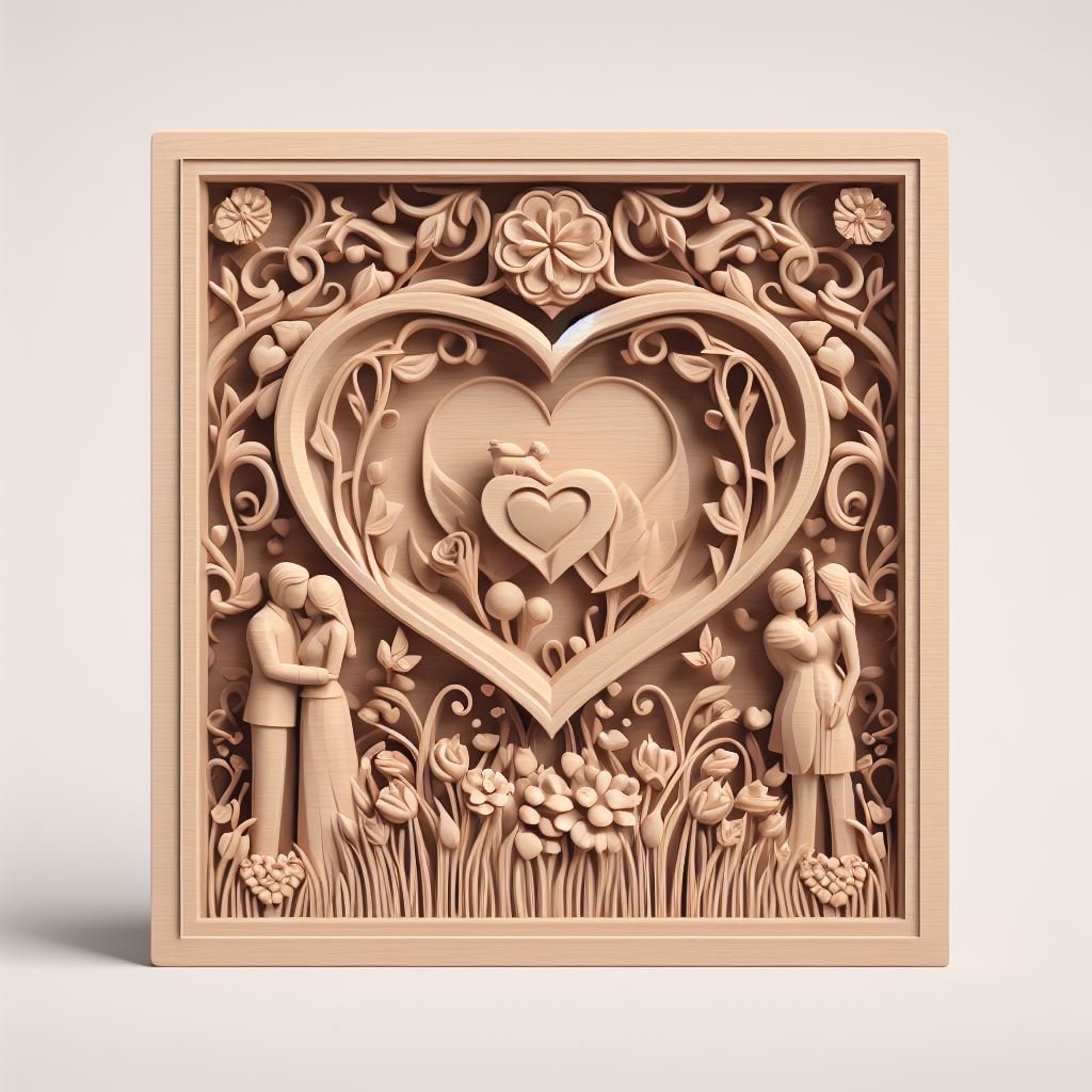 Valentines PNG Engraving Templates, 3d Illusion, Laserburn Art, Laser ...