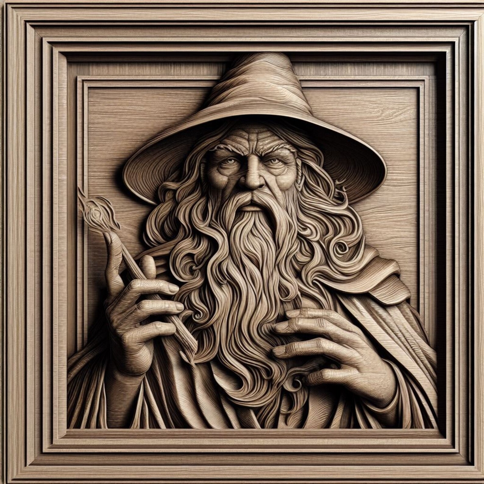 10 Packs Elder Wizards PNG Laser Engraving Templates, 3d Illusion ...