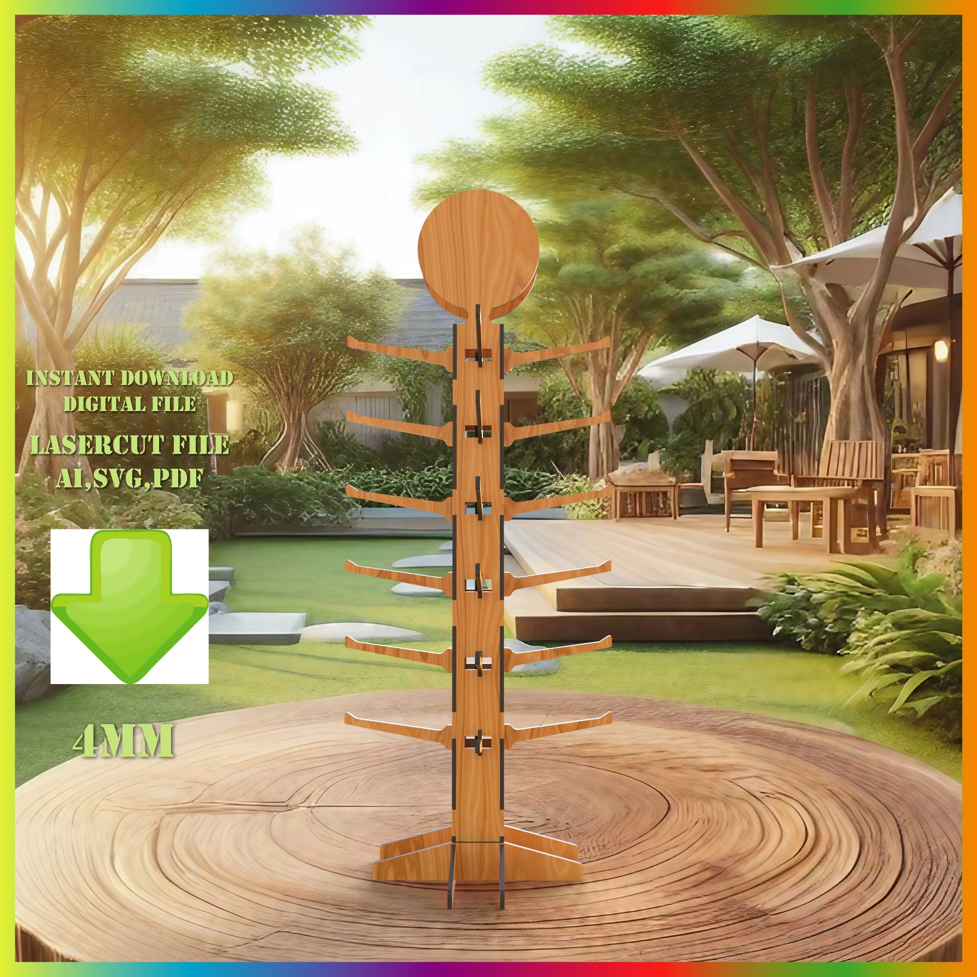 Hooked Craft Show Stand SVG File for Laser Cut, Hooked Craft Show Stand ...