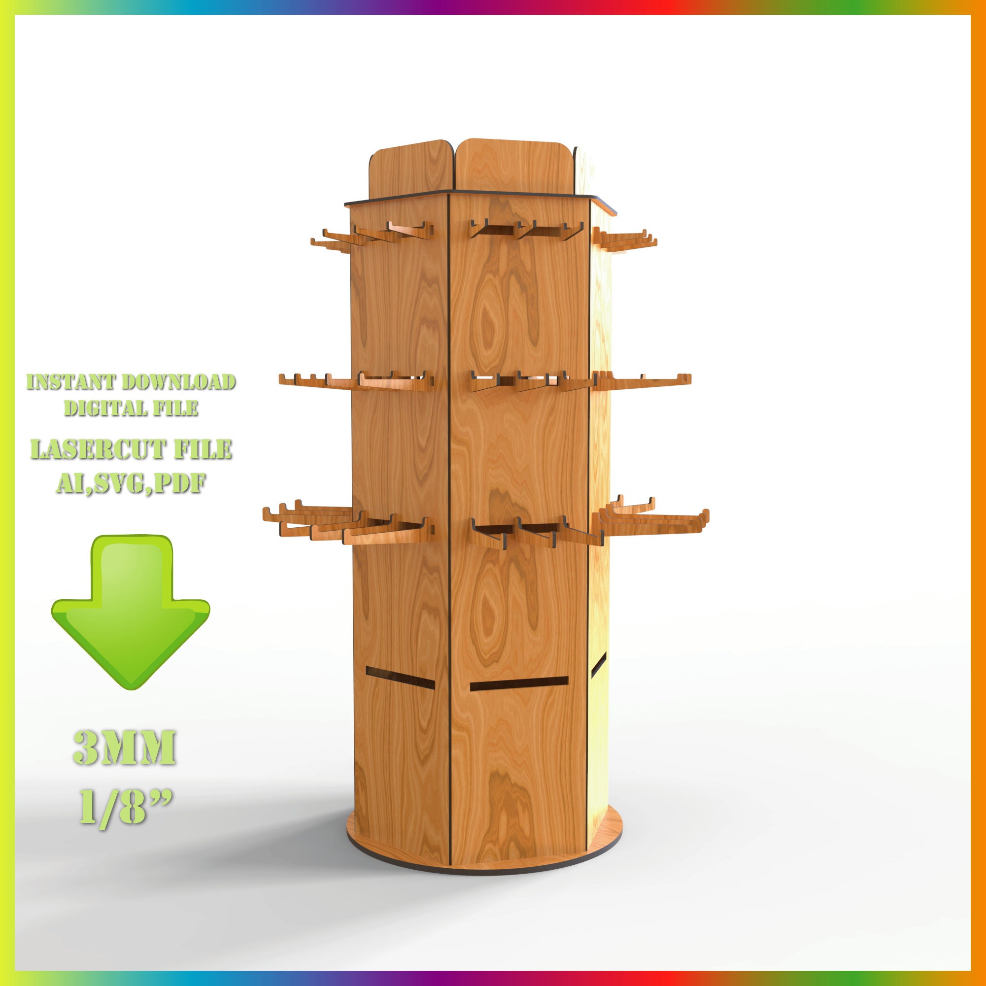 6 Sided Accessory Holder ,wooden Display Holder, Display Stand SVG ...