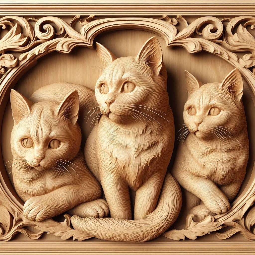 9 Packs Cats PNG Laser Engraving Templates, 3d Illusion, Laserburn Art ...