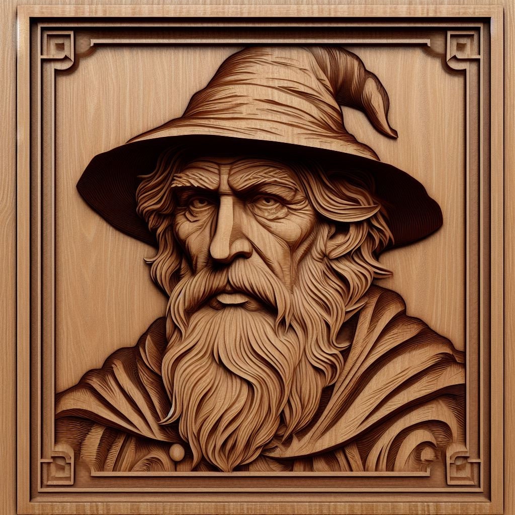 10 Packs Elder Wizards PNG Laser Engraving Templates, 3d Illusion ...