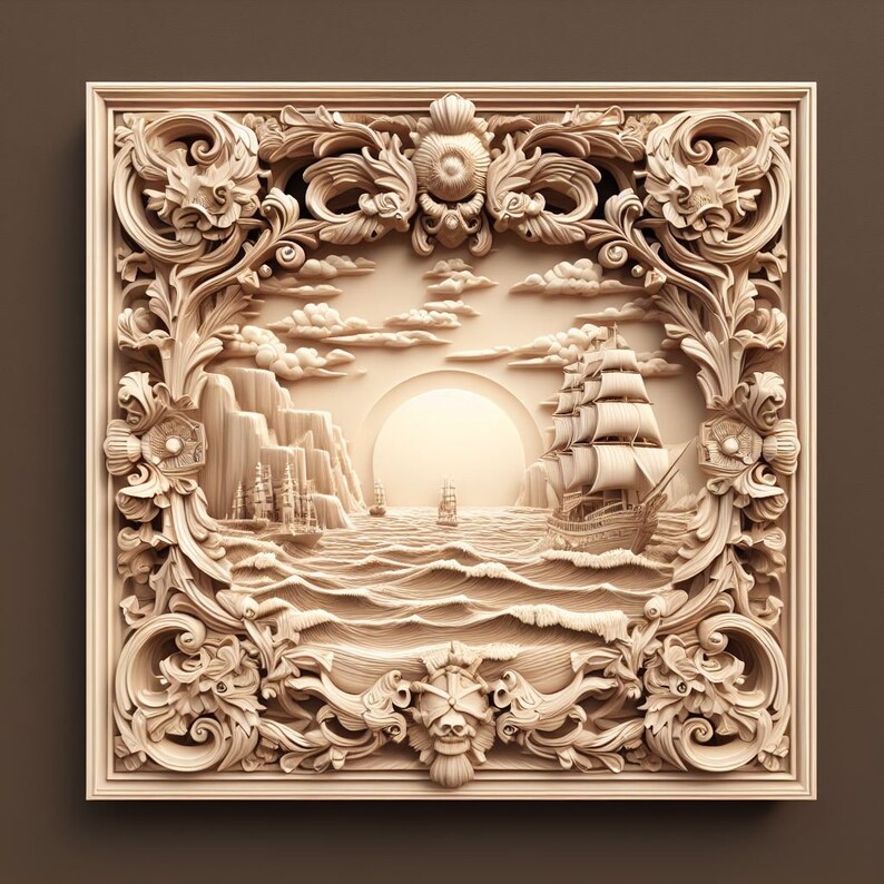 20 Packs Neutical Bundle PNG Laser Engraving Templates, 3d Illusion ...