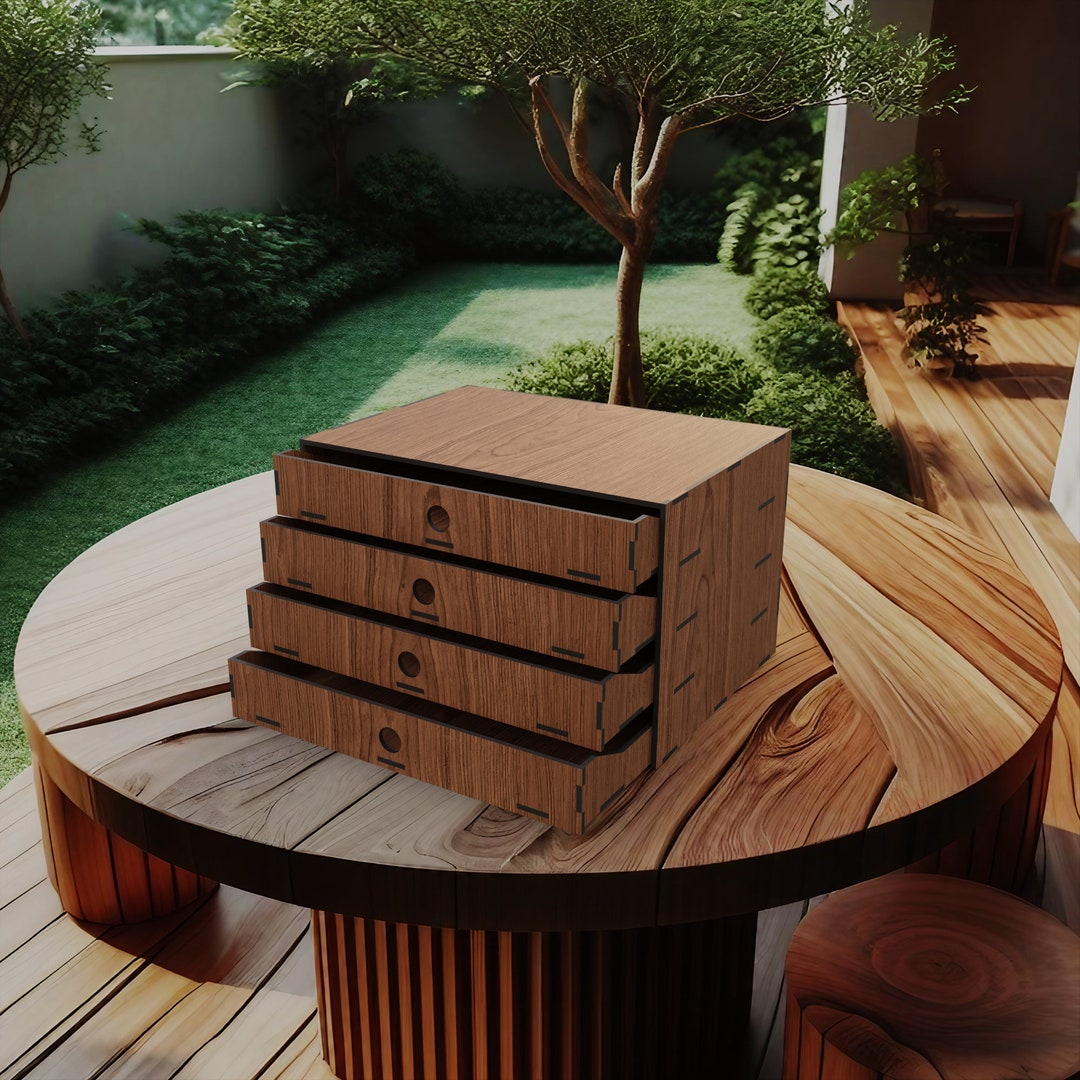 Box With Drawer SVG, Drawer Box Laser Cut File, Laser Cut SVG ...