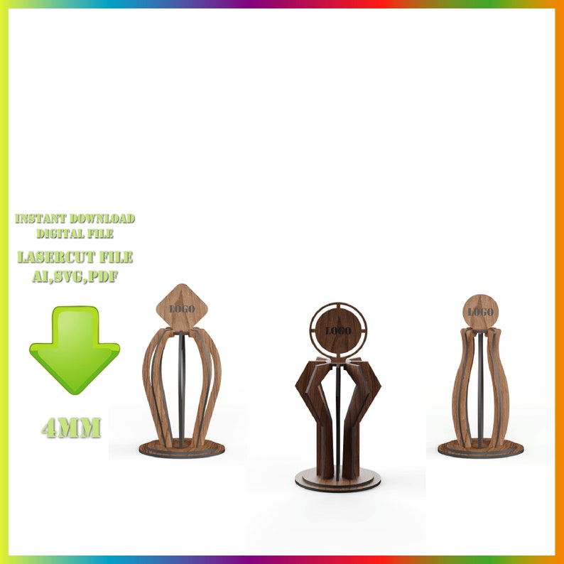 Custom Throphy SVG, Wooden Throphy Laser Cut File, Personalized Throphy ...