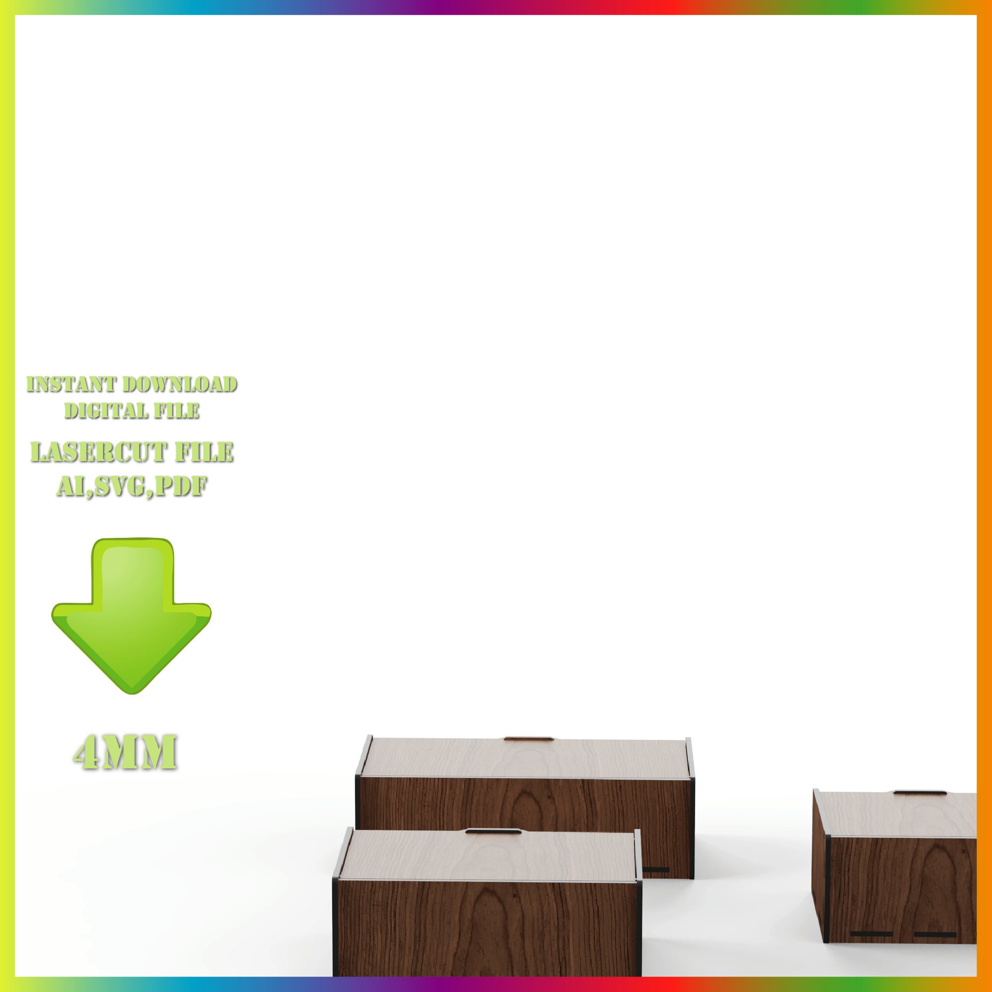 Box Bundle SVG, Laser Cut Box SVG, Box With Lid, Box Laser Cut File ...