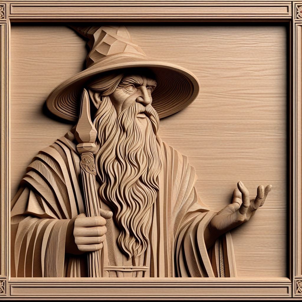 10 Packs Elder Wizards PNG Laser Engraving Templates, 3d Illusion ...