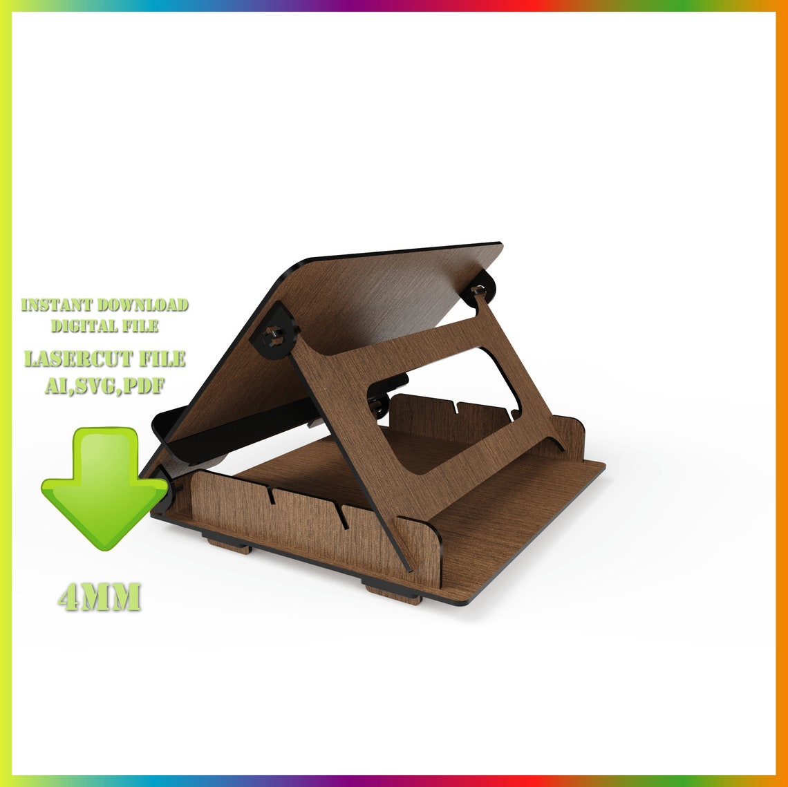 Tablet Stand, Tablet Holder, Laser Cut Tablet Stand, Laser Cut Files ...