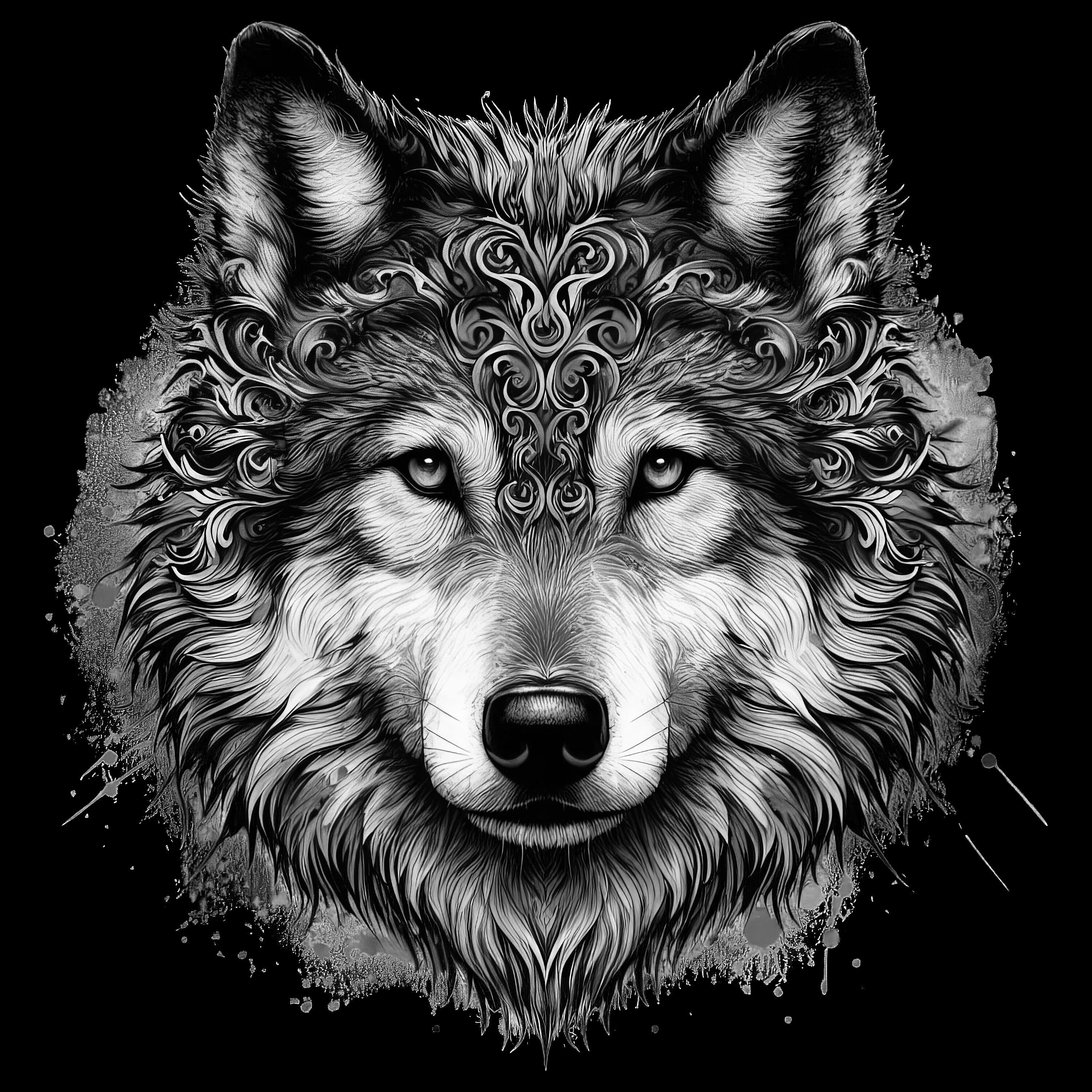 Wolves Engraving Bundle V3, 10 Packs HQ PNG Laser Engraving Templates ...