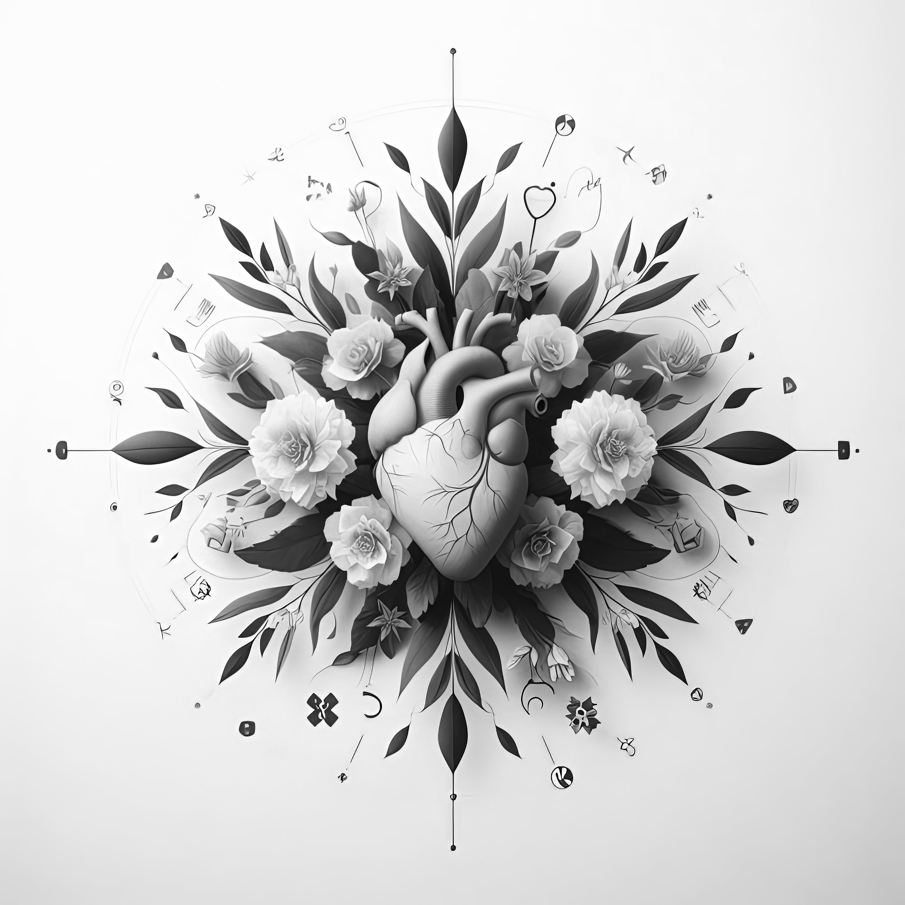 Medical Arts Heart PNG Laser Engraving Template, 3d Illusion, Laserburn ...