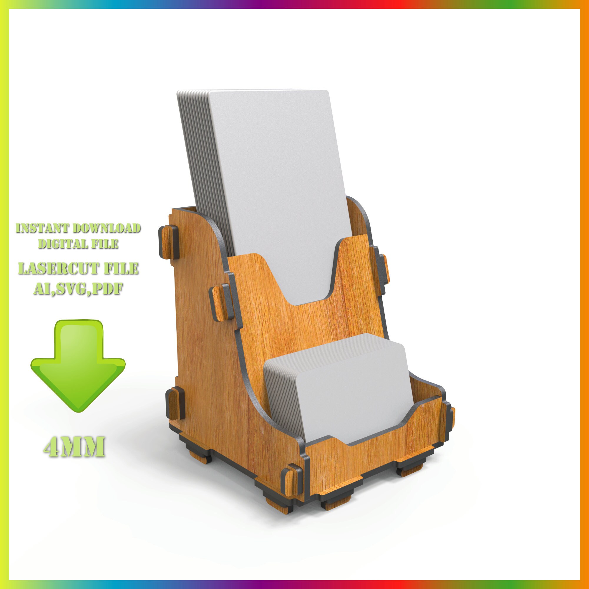 Card and Flyer Holder Stand SVG Svg Files for Lasercut - Etsy