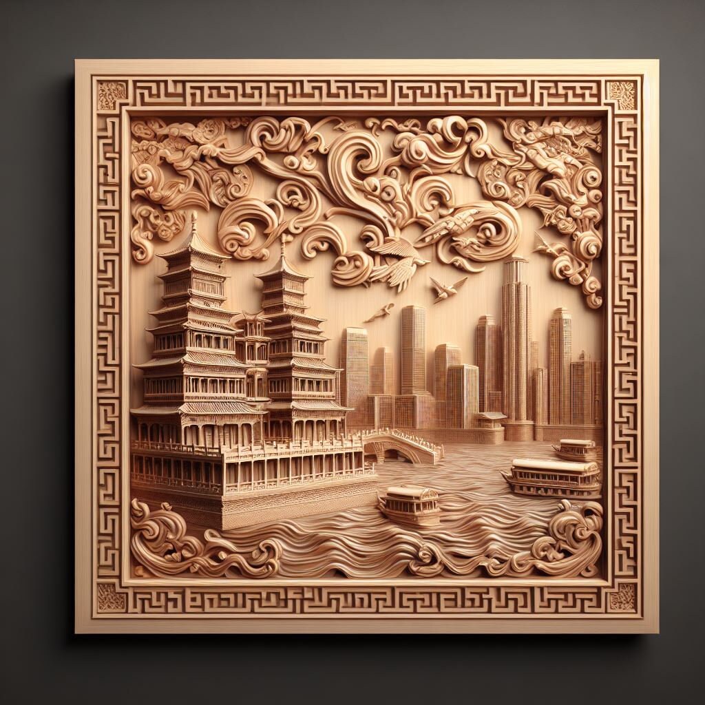 Japan City Views PNG Laser Engraving Templates, 3d Illusion, Laserburn ...