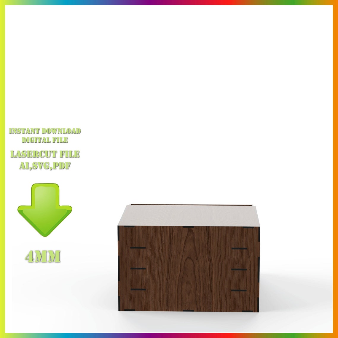 Box With Drawer SVG, Drawer Box Laser Cut File, Laser Cut SVG ...