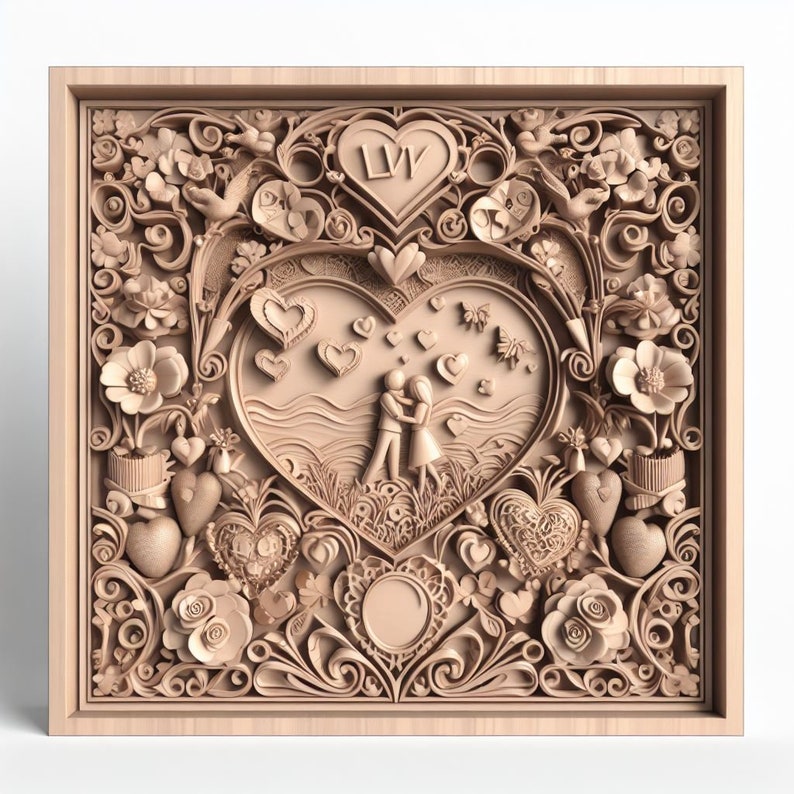 Valentines PNG Engraving Templates, 3d Illusion, Laserburn Art, Laser ...