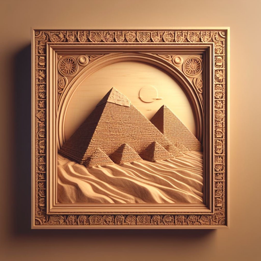 6 Packs Pyramids PNG Laser Engraving Templates, 3d Illusion, Laserburn ...