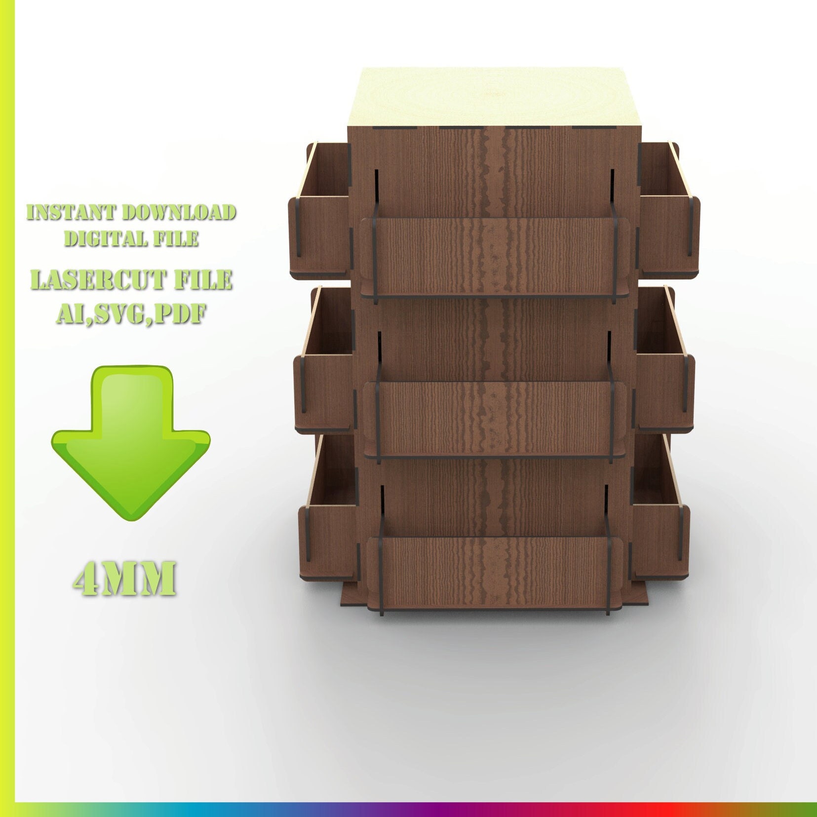 Display Stand, Product Holder Laser Cut Files, Market Stalls SVG, Stand ...