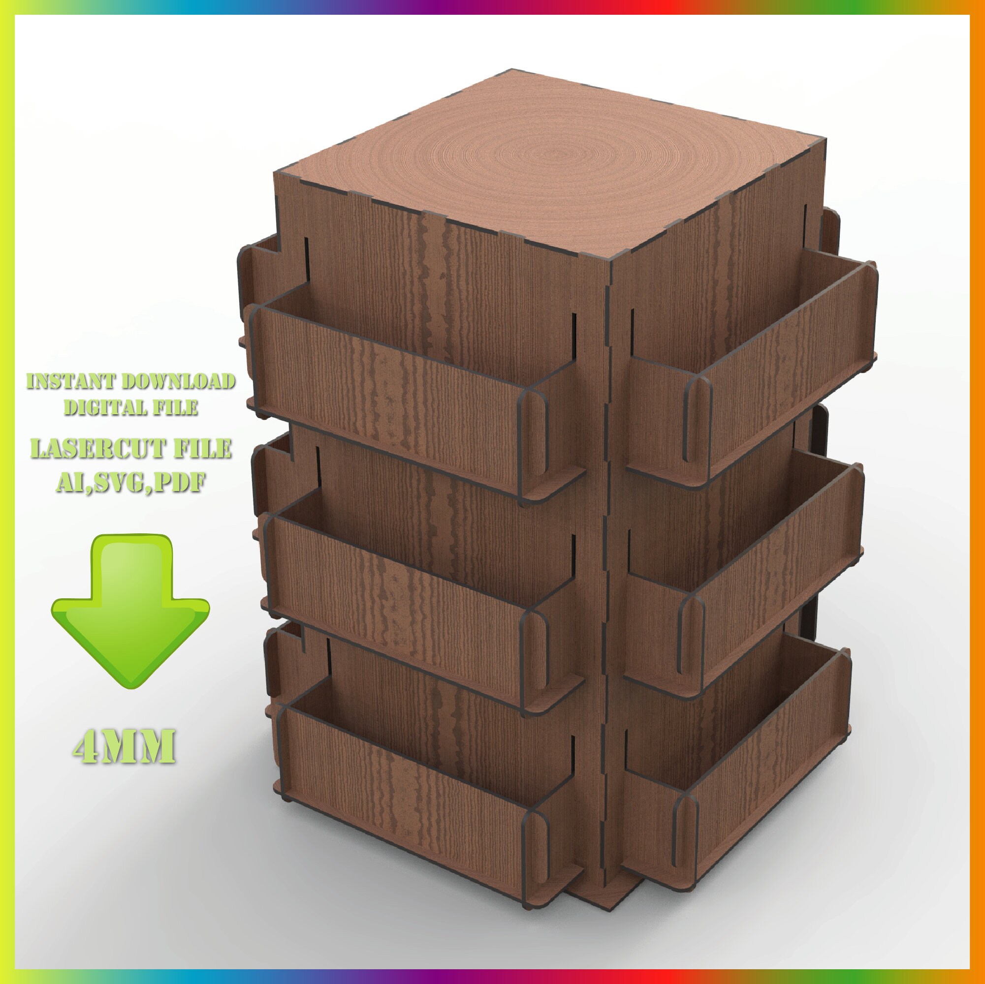 Display Stand, Product Holder Laser Cut Files, Market Stalls SVG, Stand ...