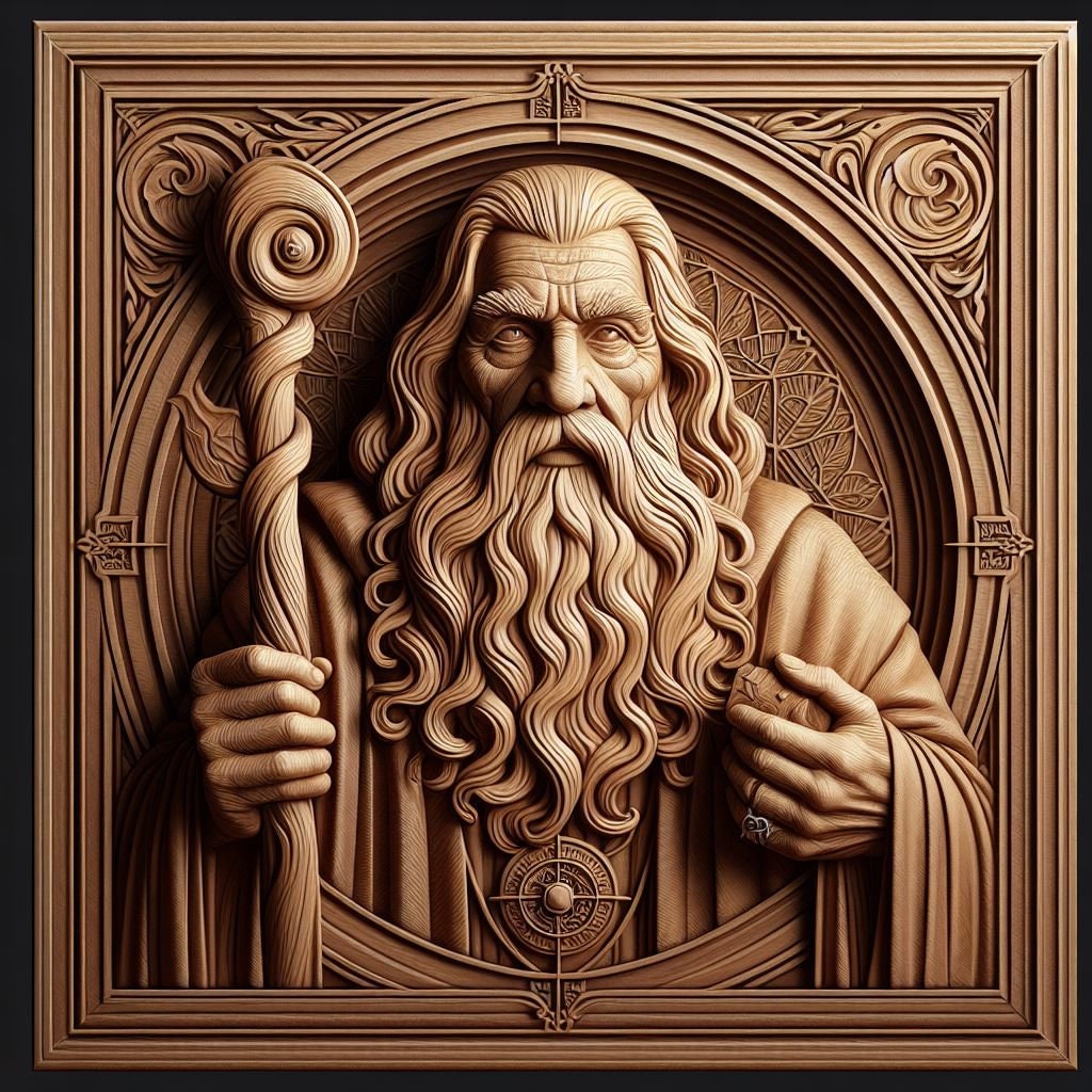 10 Packs Elder Wizards PNG Laser Engraving Templates, 3d Illusion ...