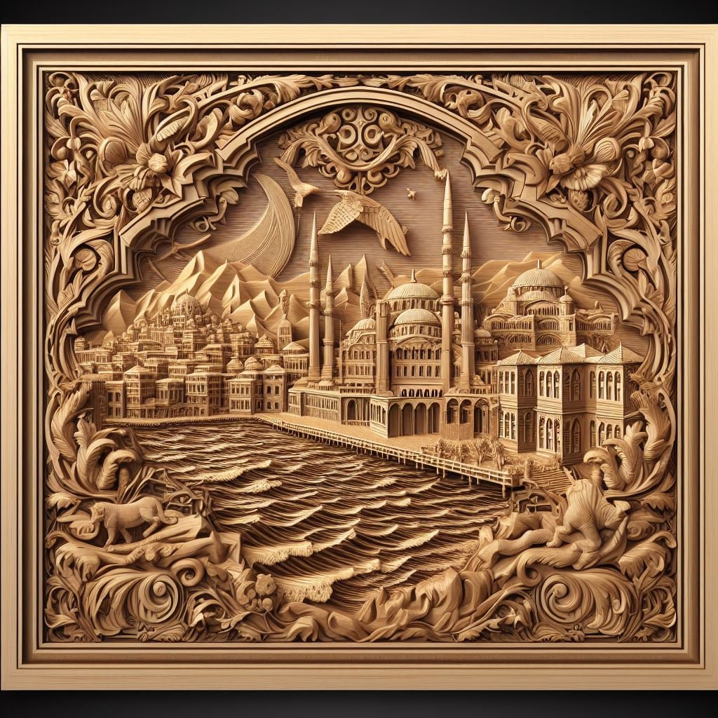 10 Packs İstanbul PNG Laser Engraving Templates, 3d Illusion, Laserburn ...