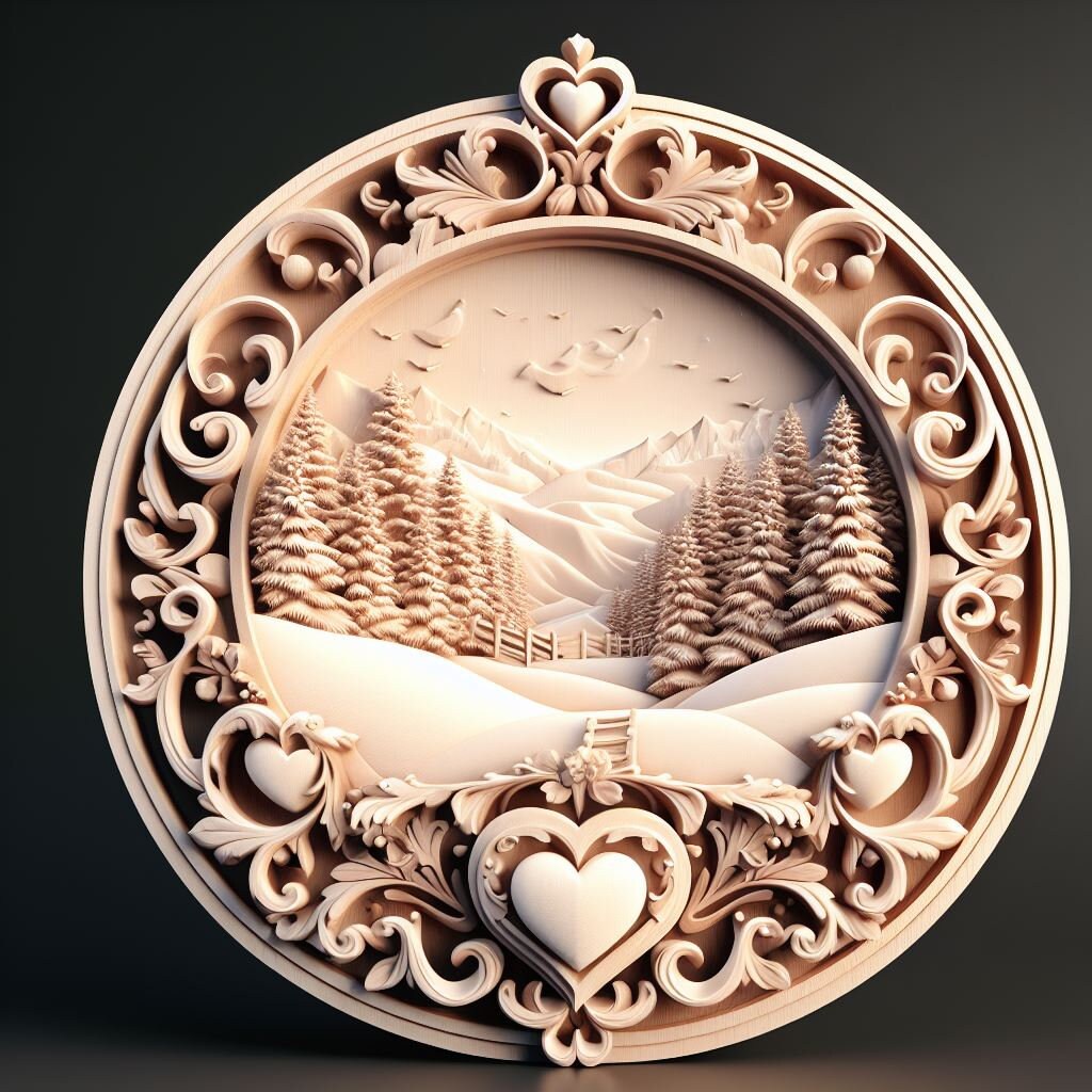 Love and Winter Bundle PNG Laser Engraving Templates, 3d Illusion ...