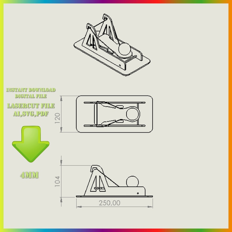 Rubber Band Catapult Game SVG, Svg for Laser Cut , Glowforge Svg, Ready ...