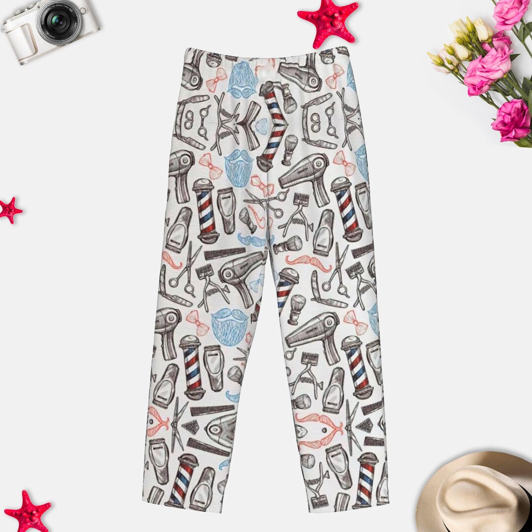 Hairdressing Tools Pajama Pants, Salon Hairstylist Pajama Pants ...