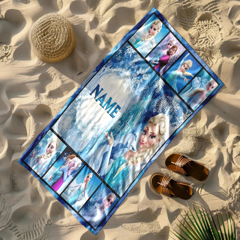Personalized Frozen Elsa Queen Beach Towels, Elsa Queen Beach Towels ...