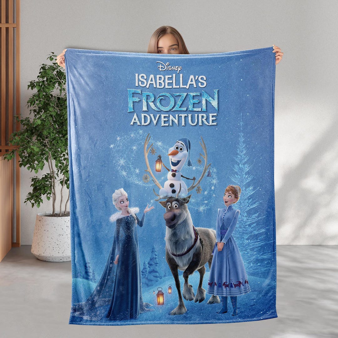 Personalized Olaf’s Frozen Adventure Blanket, Custom Name Frozen ...