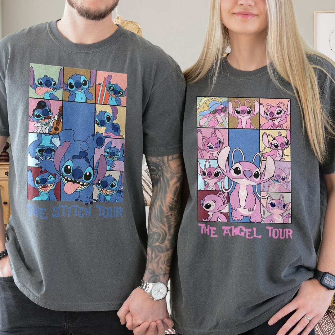 Custom Disneyland Stitch Angel Couple Shirt, Personalized the Stitch ...
